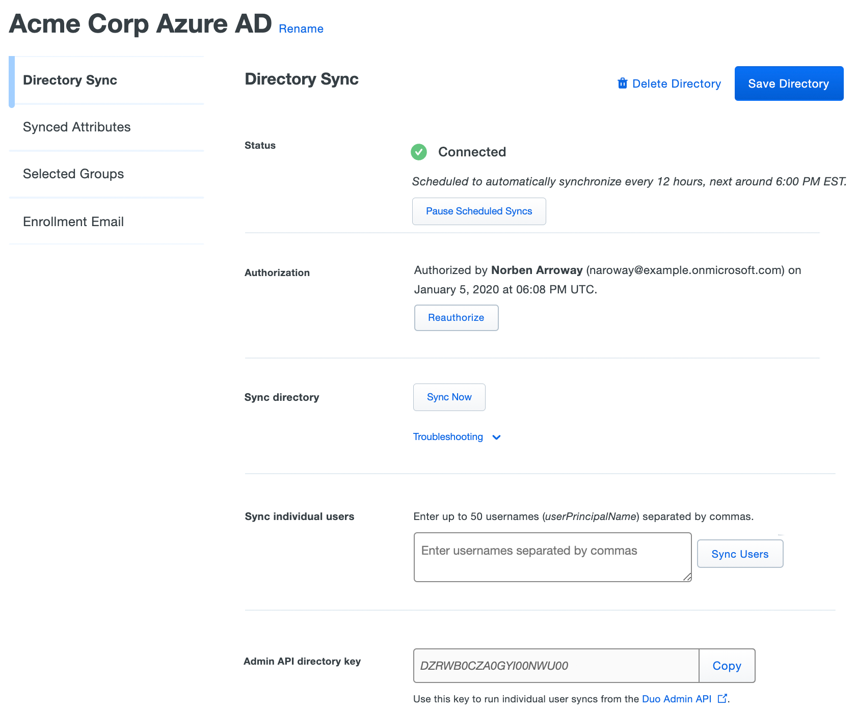 Synchronizing Users from Azure Active Directory | Duo Security