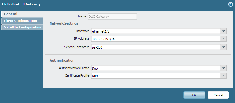 Two-Factor Authentication for Palo Alto GlobalProtect: Duo Security